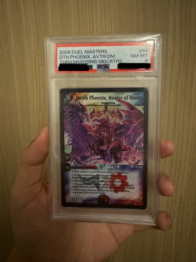 Duel Masters Death Phoenix PSA8, Hobbies & Toys, Toys & Games on Carousell