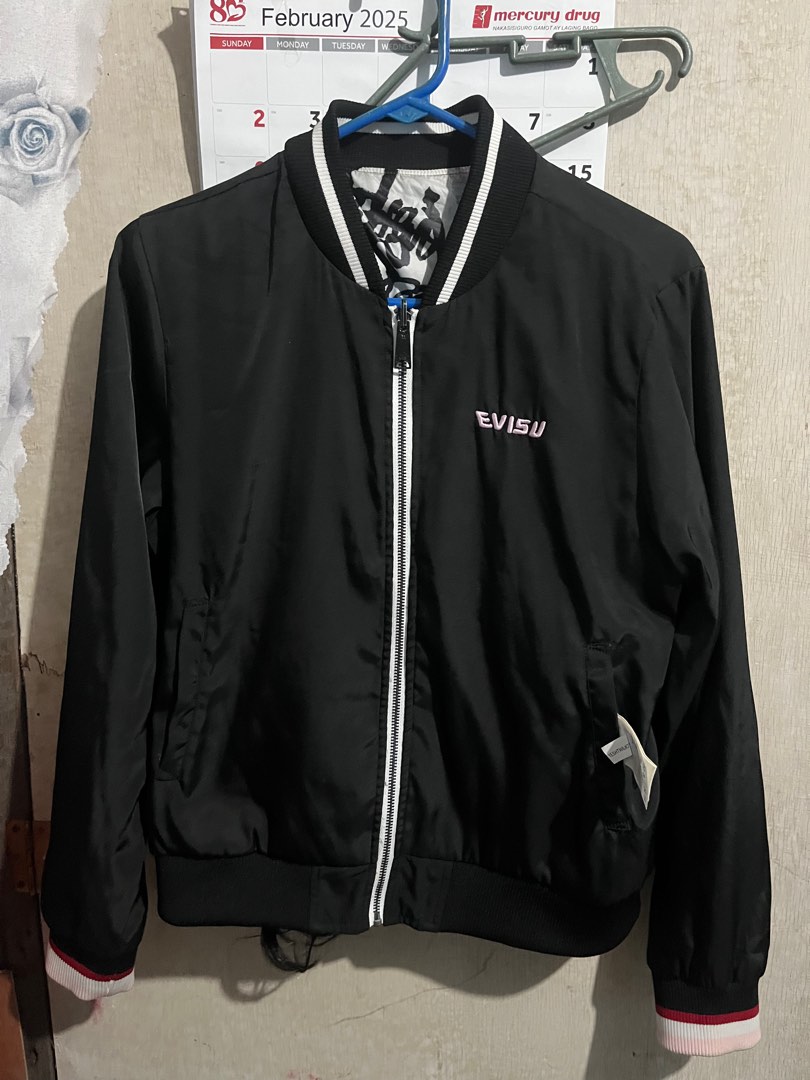 Evisu Reversible jacket, Women's Fashion, Coats, Jackets and Outerwear on Carousell