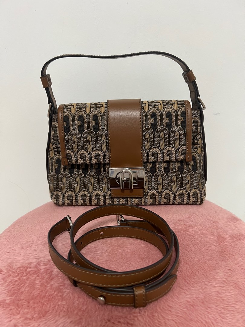 Furla Charlie Shoulder Bag with Sling, Luxury, Bags & Wallets on Carousell