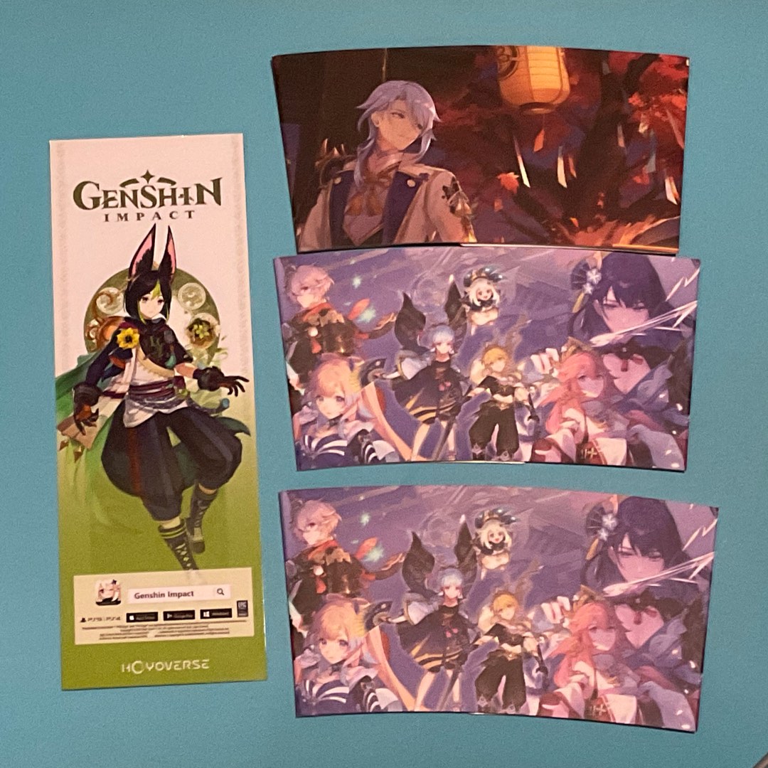 GENSHIN IMPACT liho cup sleeve and tighnari bookmark, Hobbies & Toys ...