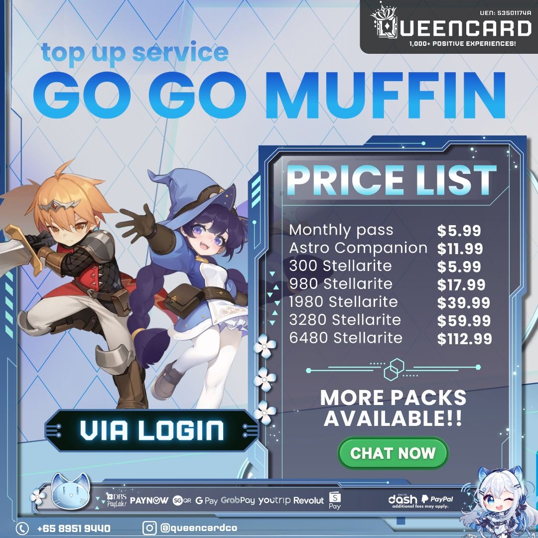 Go Go Muffin x Maltese Top Up Service | CHEAP Stellarite Monthly Pass ...