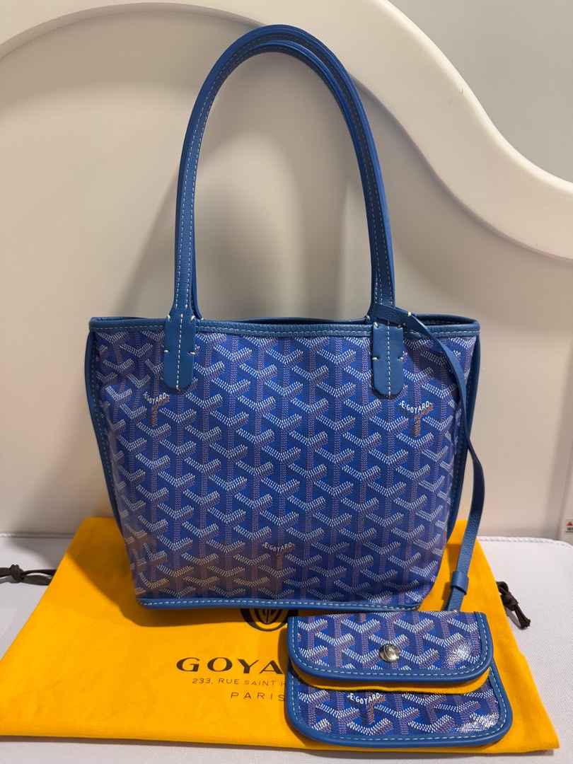 Goyard Anjou Mini Sky Blue, Luxury, Bags & Wallets on Carousell