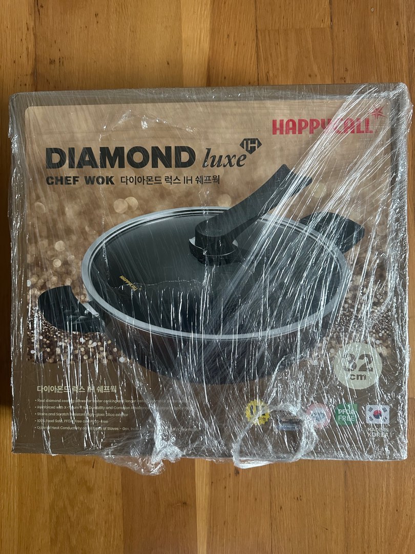 HappyCall Diamond luxe Chef wok 32 cm, Furniture & Home Living ...