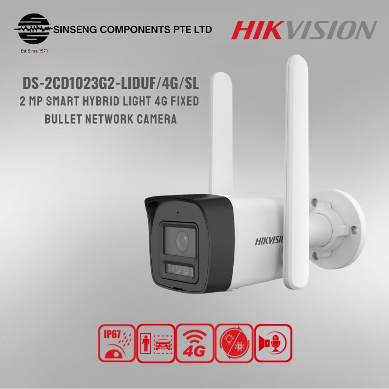 Hikvision 4G 2MP Smart Hybrid Light 4G Sim Card Bullet Camera with Two-Way Audio & IP67 | DS ...