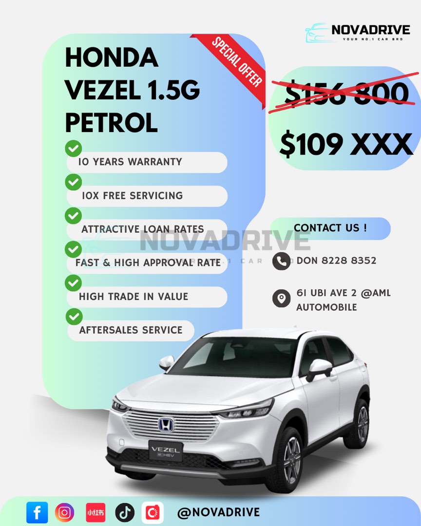 Honda Vezel 1.5G (BRAND NEW 2024), Cars, Parallel Imports on Carousell