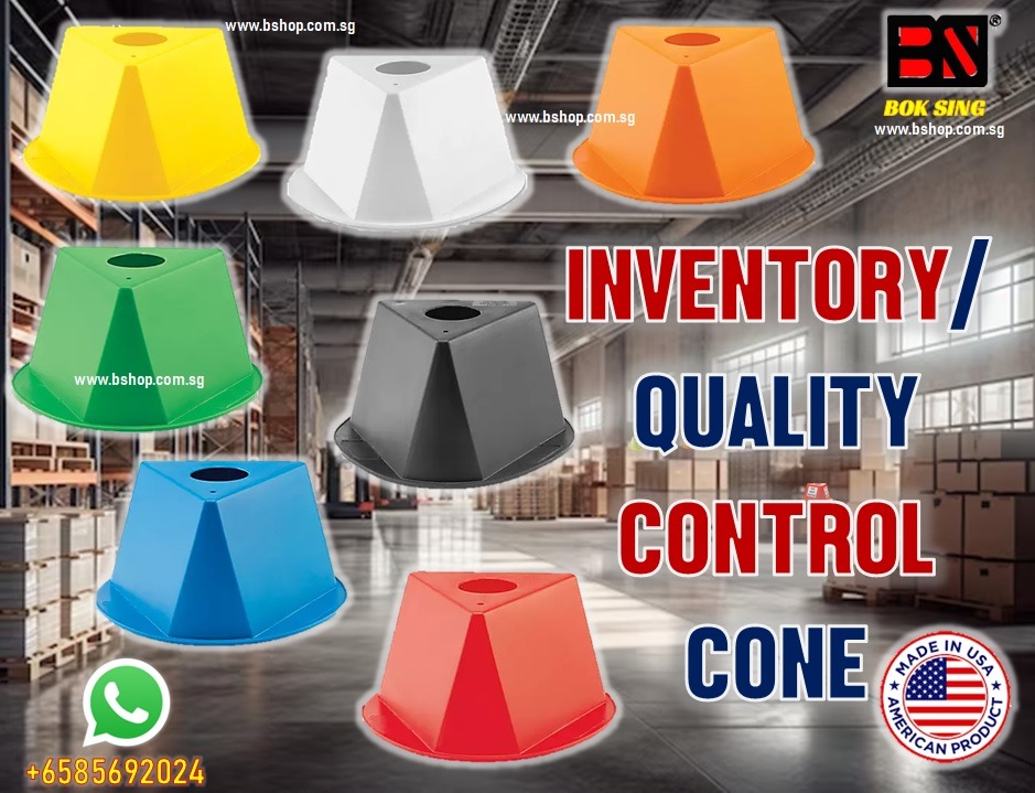 INVENTORY CONTROL CONE/ WAREHOUSE STOCK SAFETY CONE/ QUALITY CONTROL ...