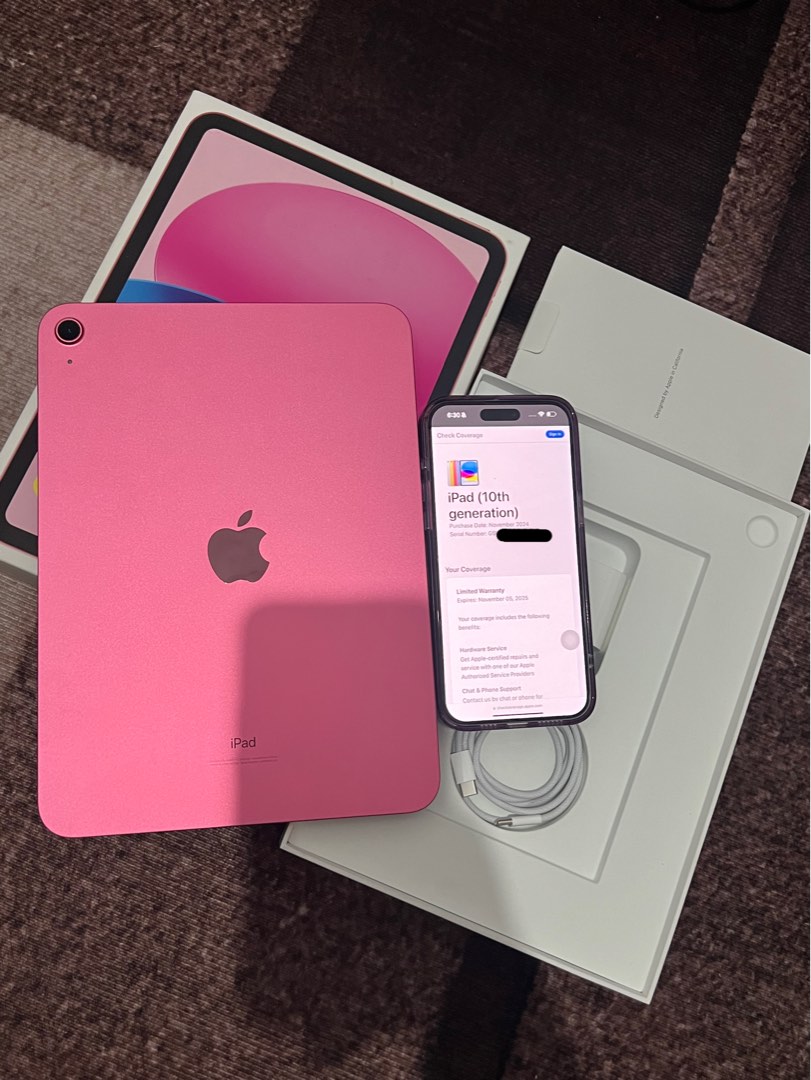 *iPad 10th Generation 64gb PINK with apple limited warranty until ...