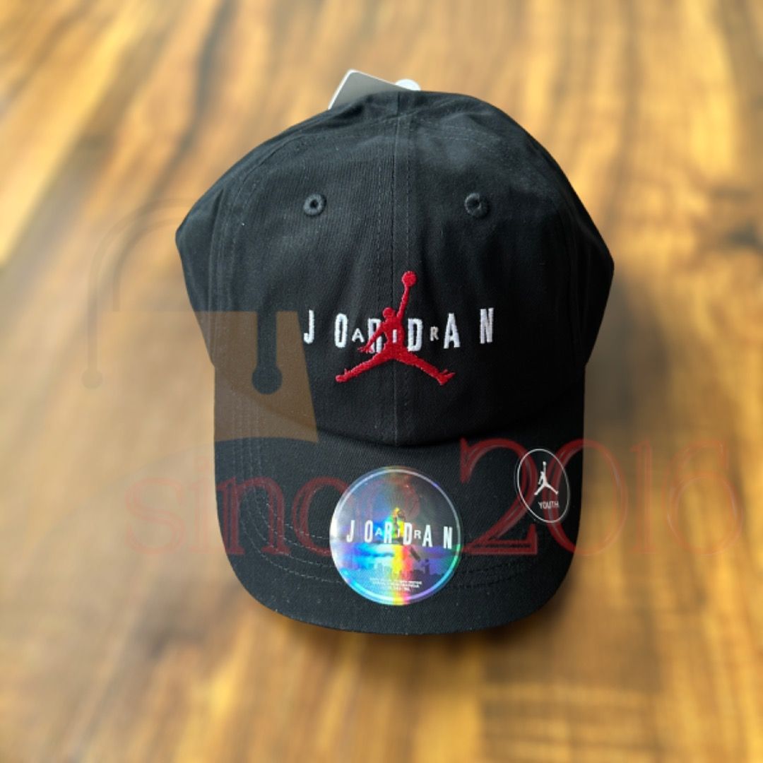 Jordan KIDS Jumpman HBR Curve Brim Adjustable Cap (Black) - Youth (8 ...