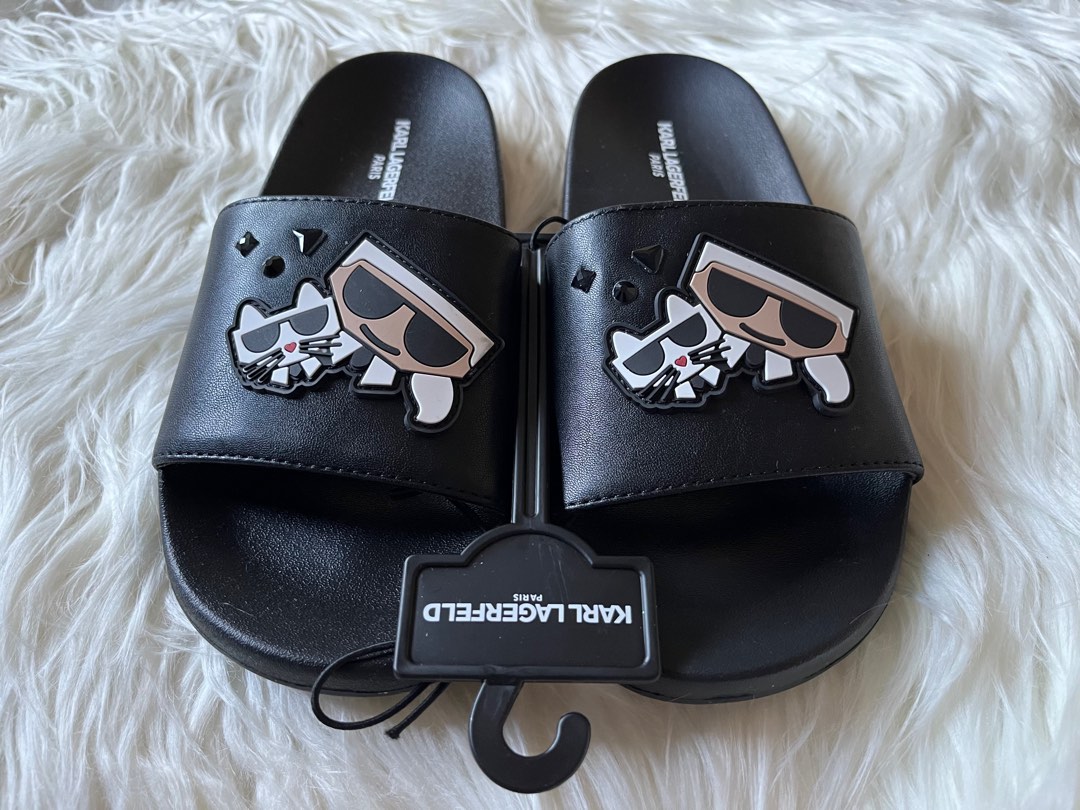 Karl Lagerfeld Slides, Women's Fashion, Footwear, Slippers and slides ...