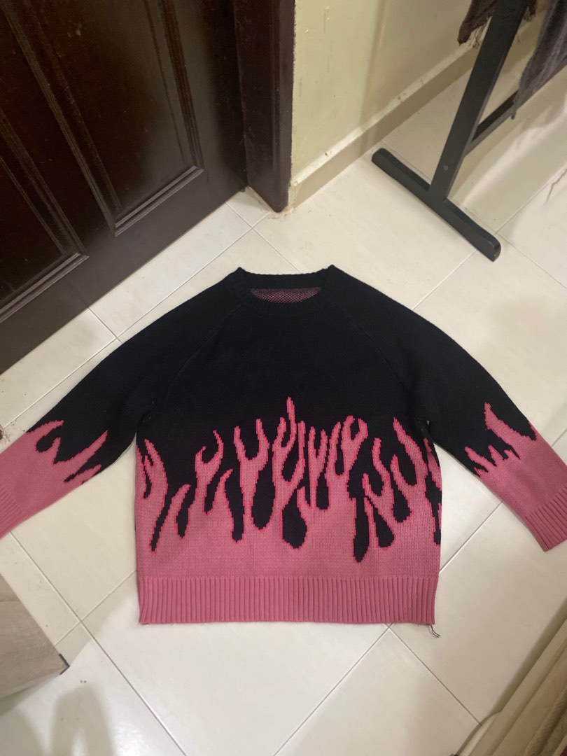 Knitwear flame, Men's Fashion, Coats, Jackets and Outerwear on Carousell