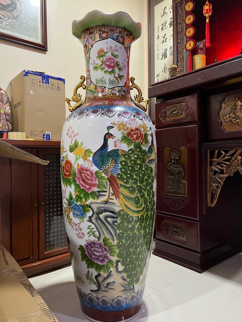 koi fish leaping dragon gate with frame & Big Chinese vase, Hobbies ...