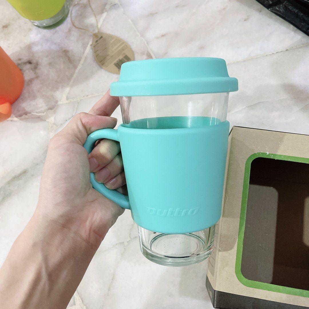 Blue Korea Glasslock Cup🩷brandnew!BPA free🩷micro and freezer safe🩷made ...