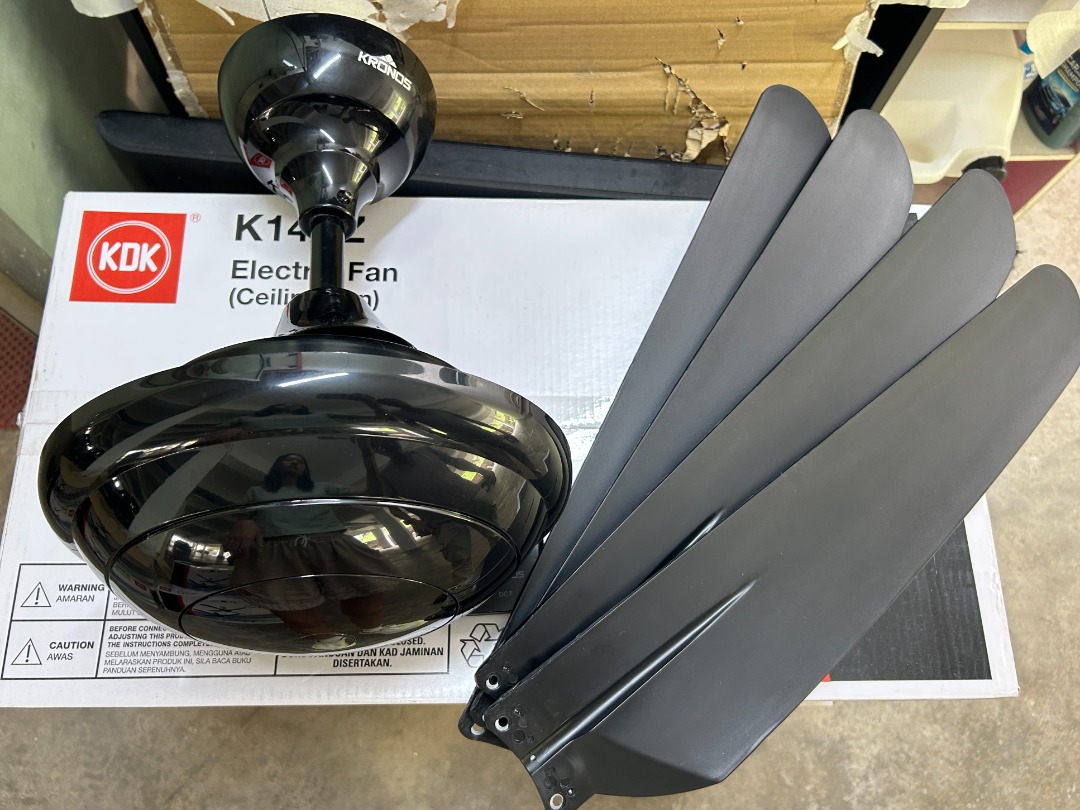 KRONOS Remote Control 4xBlades Ceiling Fan, Furniture & Home Living ...
