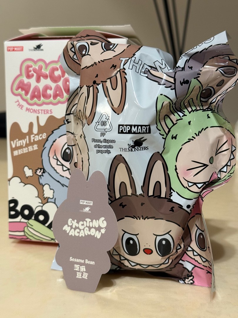 Labubu Macaroons Sesame Bean, Hobbies & Toys, Toys & Games on Carousell