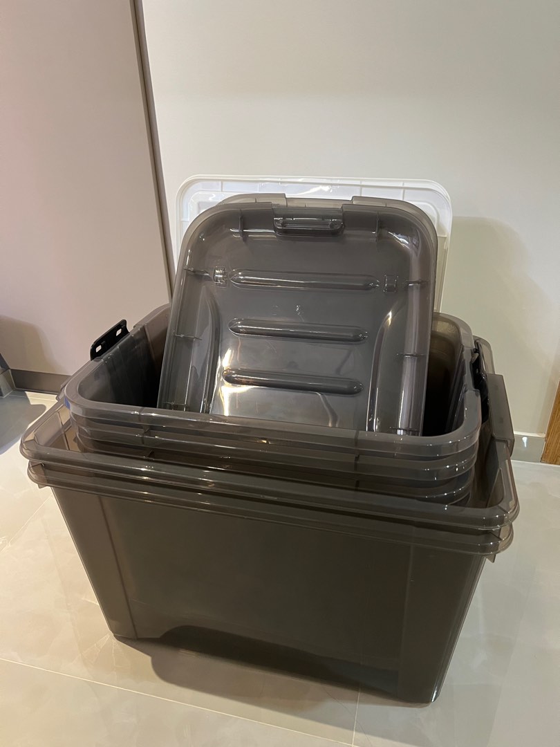 Large Capacity Stackable Box Storage Container Box With Wheels ...