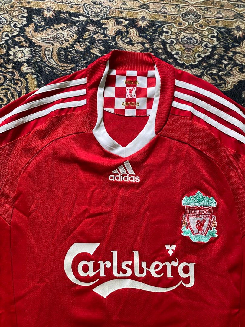 liverpool jersey vintage 2008 Red Home Kit Adidas, Men's Fashion ...