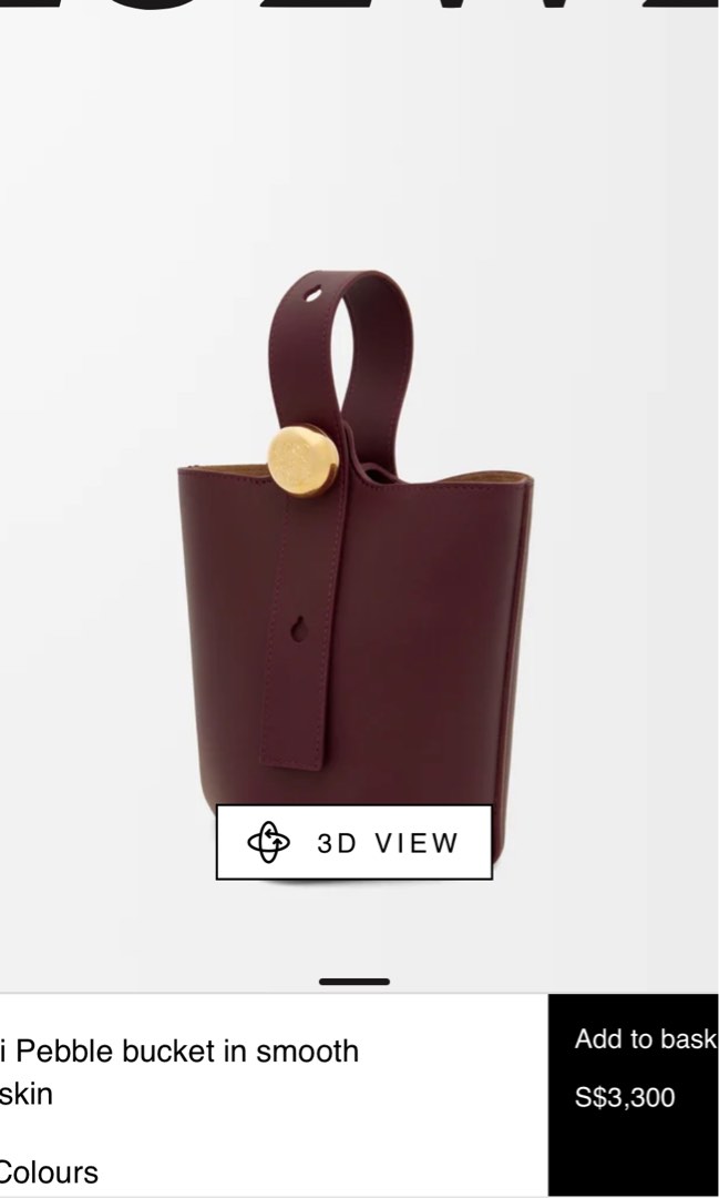 Loewe Mini Pebble bucket in calfskin, Luxury, Bags & Wallets on Carousell