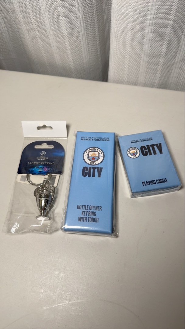 Manchester City Trophy Keychain, Hobbies & Toys, Toys & Games on Carousell