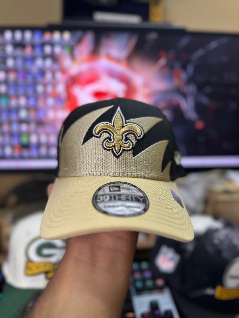 Men's New Orleans Saints New Era Black/Gold Surge 39THIRTY Flex Hat ...