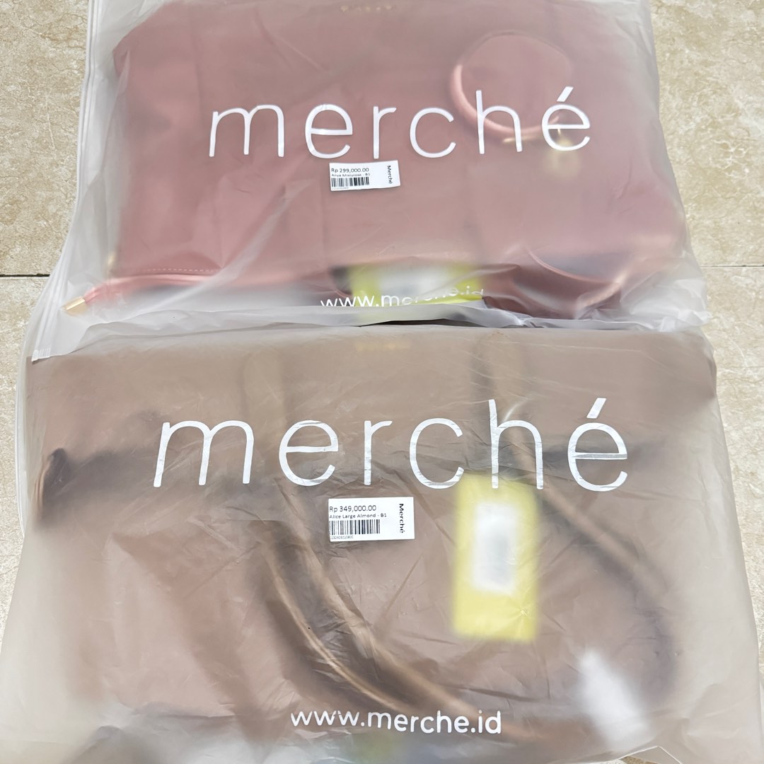 Merche Large Alice Almond & Anya Mistyrose, Fesyen Wanita, Tas & Dompet ...