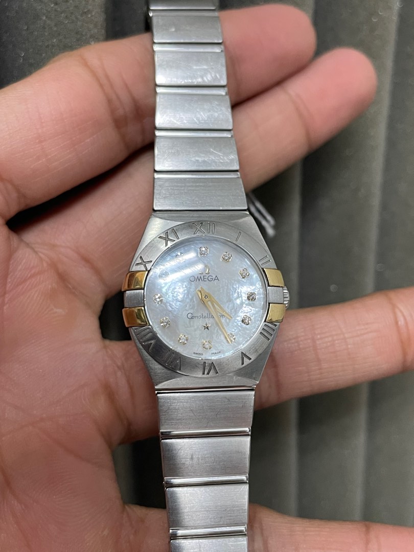 OMEGA Constellation Diamond Mother of Pearl Dial Cal.1376 Ladies' Watch ...
