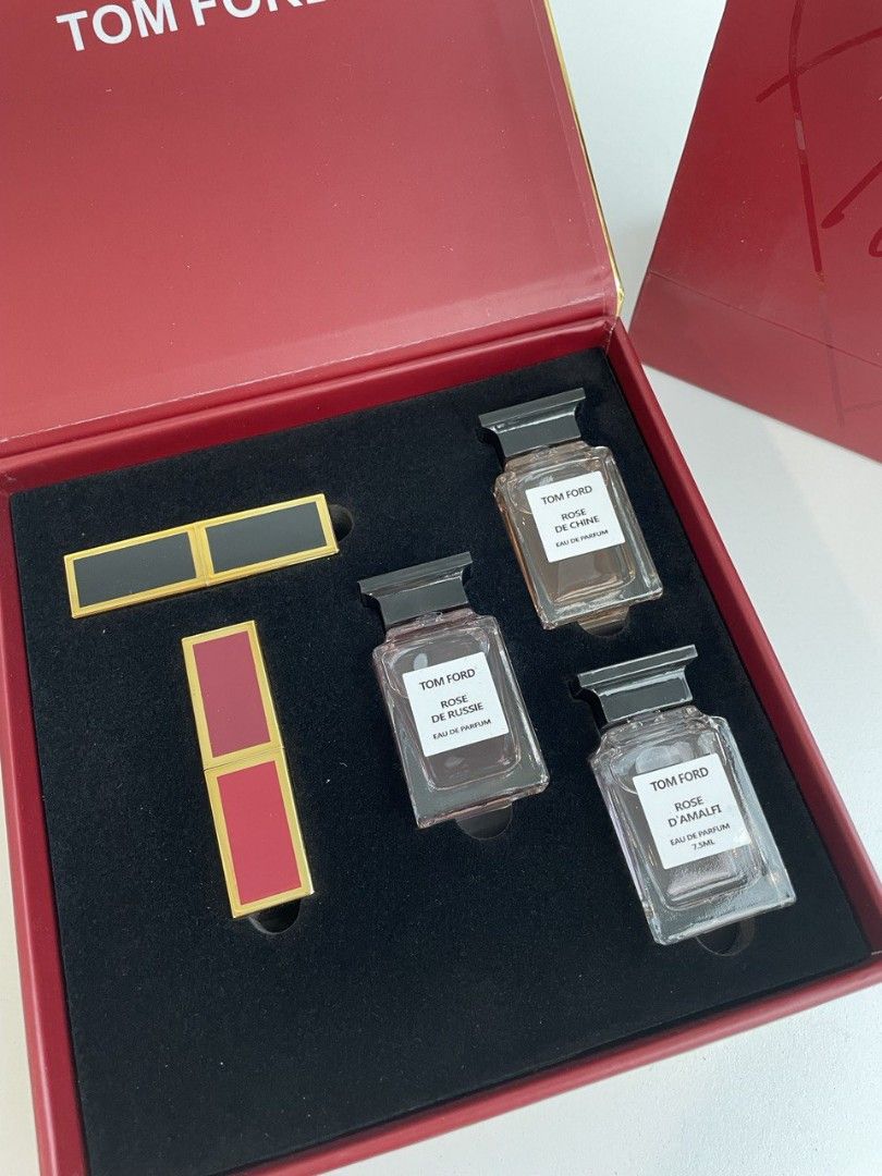 ORIGINAL TOM FORD RED BOX 5in1 SET (2 LIPSTICK + 3 MINIATURES ), Beauty ...