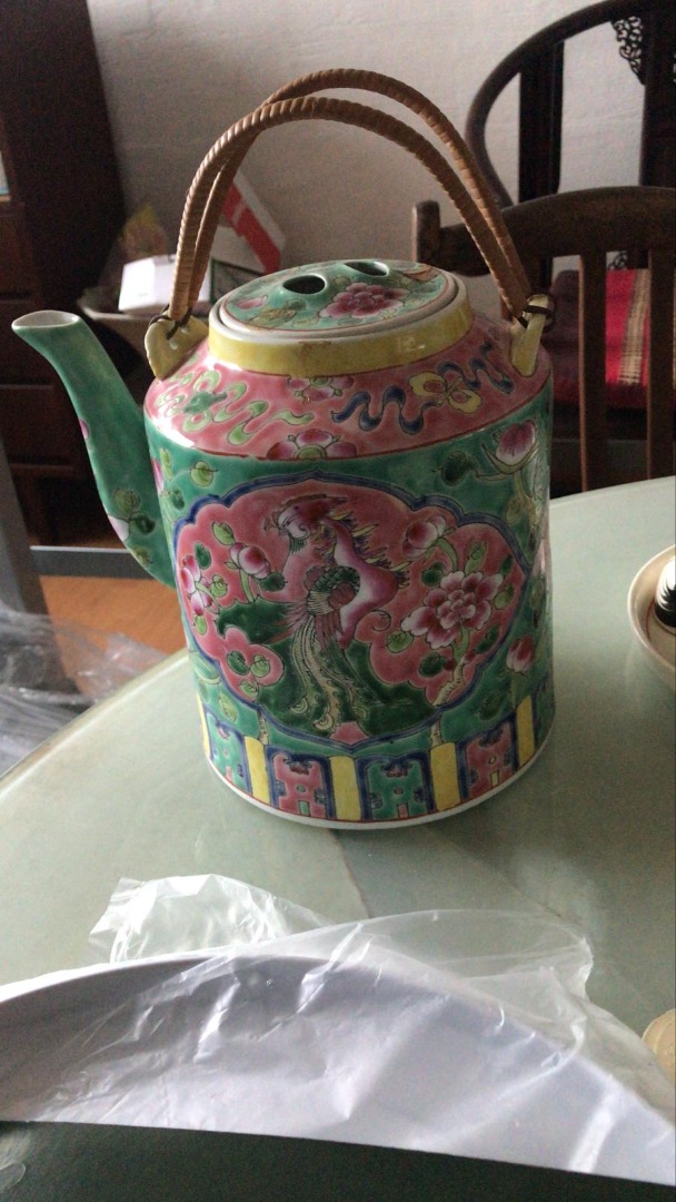 Peranakan Tea Pot, Furniture & Home Living, Kitchenware & Tableware ...