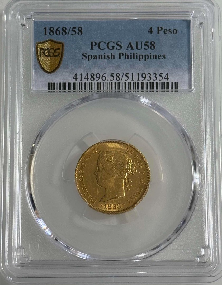 Philippine Spanish 4 Peso gold coin, Hobbies & Toys, Memorabilia ...