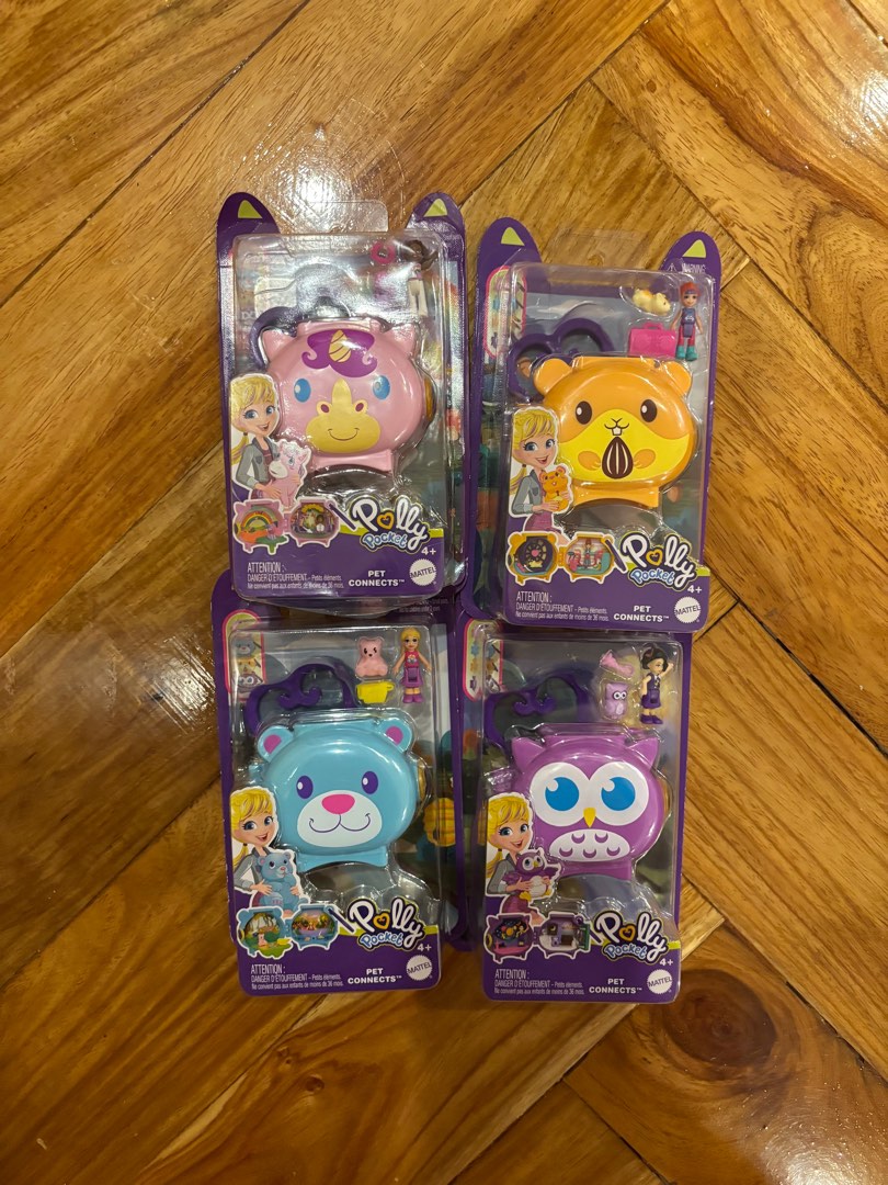 Polly Pocket Pet Connects - Unicorn, Hamster, Bear, Owl, Hobbies & Toys ...