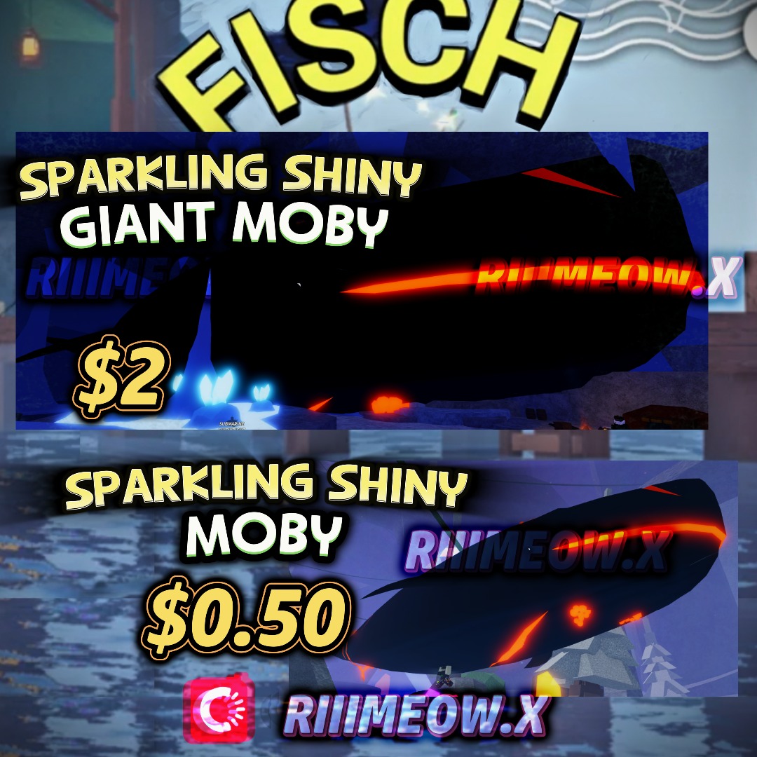 🔥PROVEN CHEAPEST 🔥 Moby Roblox Fisch Sparkling Shiny Giant Moby Whale 🟢 ...