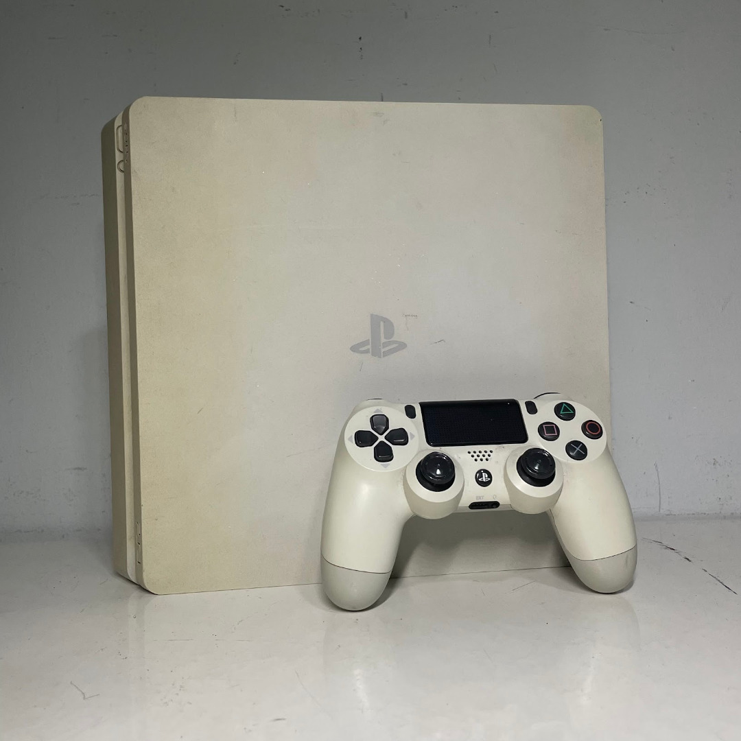 PS4 Slim White 500GB + Controller Sony Playstation 4 slim, Video Gaming ...