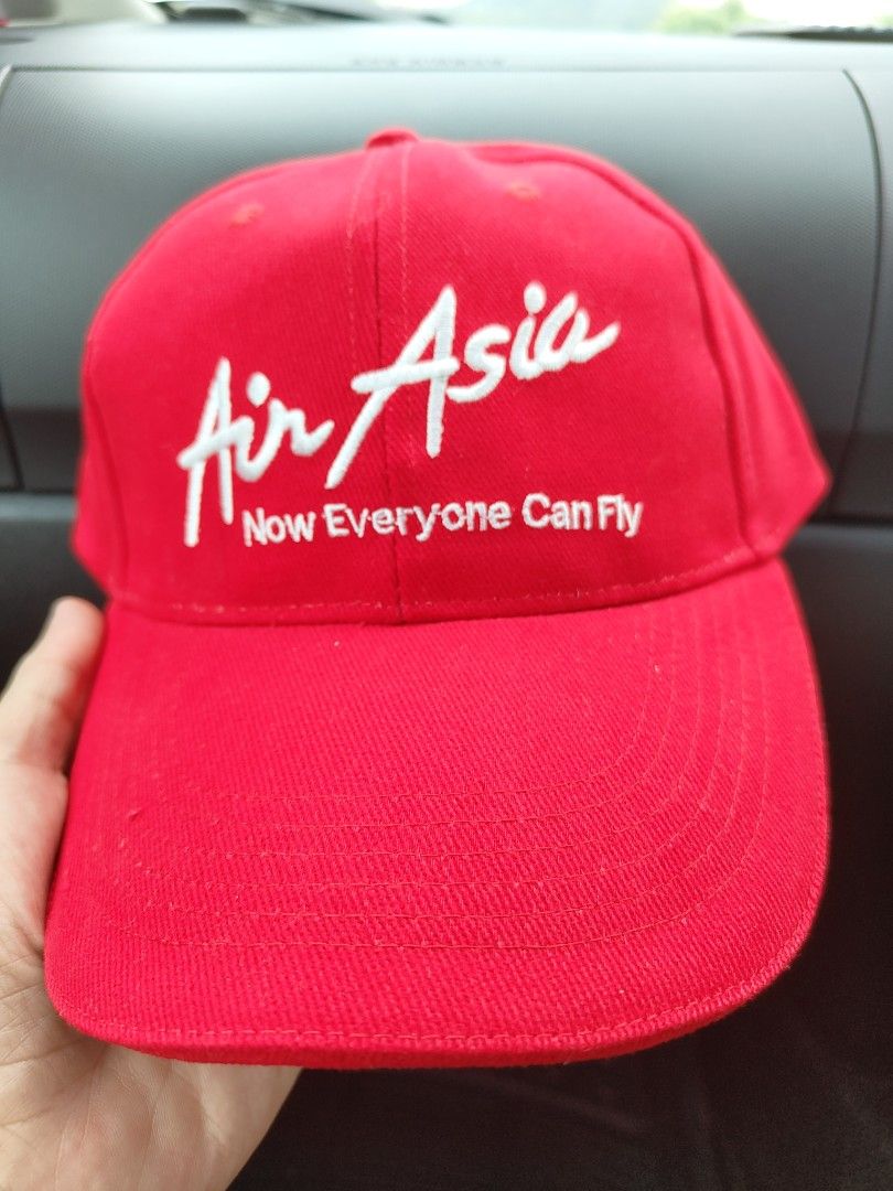 Rare AirAsia Classic 1st Gen Red Cap Topi Air Asia Merah First ...