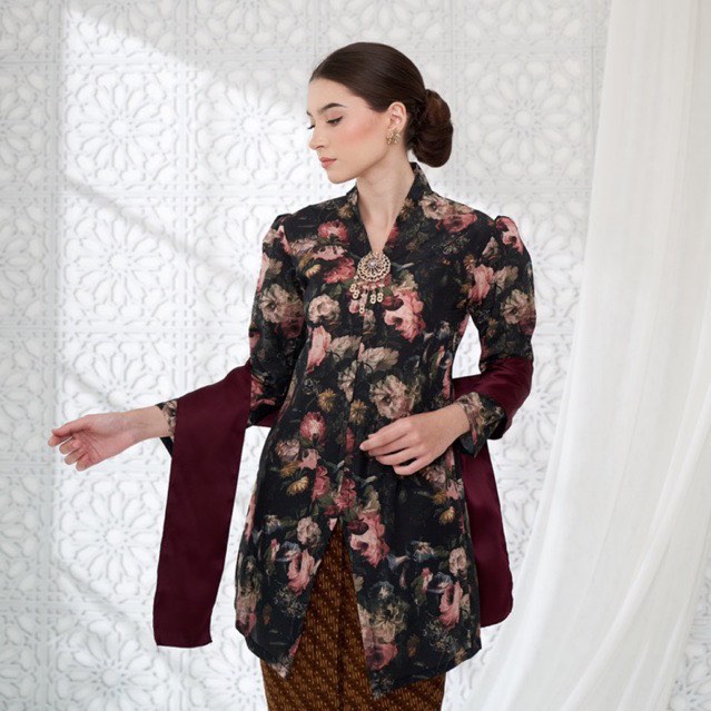 Ribz-Icon Kutubaru Indonesian Vintage Style Retro Floral Kebaya Classic ...
