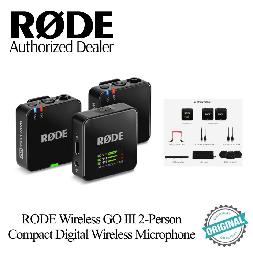 RODE Wireless GO III (Gen 3) 2 Person Compact Digital Wireless ...