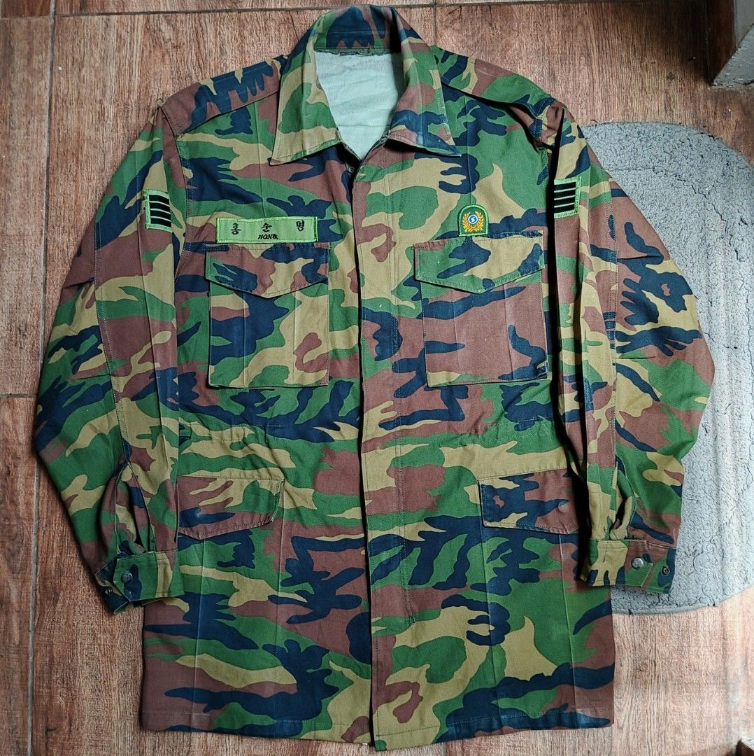 ROK Korean Army Camo Woodland Field Jacket - Jaket Pria Military ...