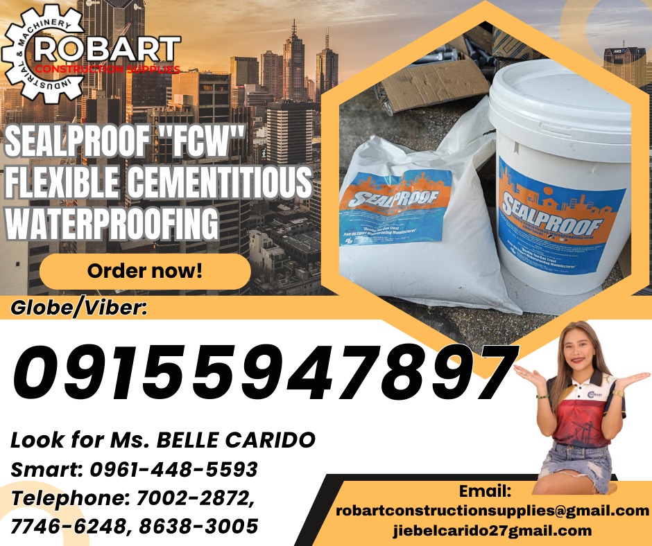 Sealproof "FCW" Flexible Cementitious Waterproofing, Commercial & Industrial, Construction Tools ...