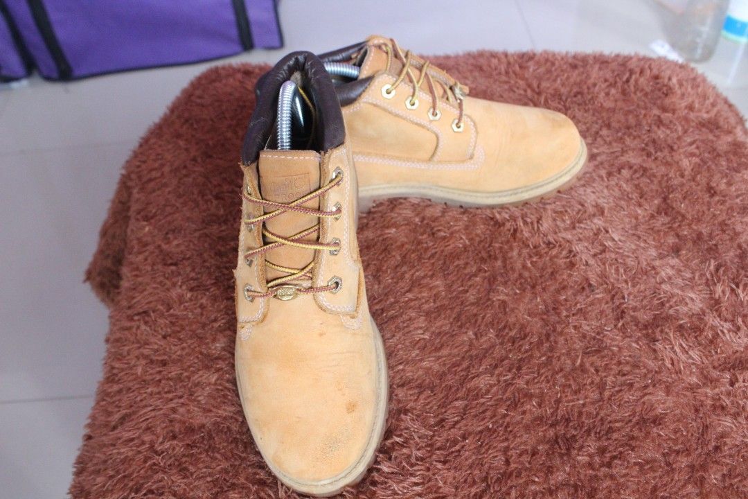 Sepatu boot middle 4 inchi keren gagah " Timberland "upper nubuck tapak ...
