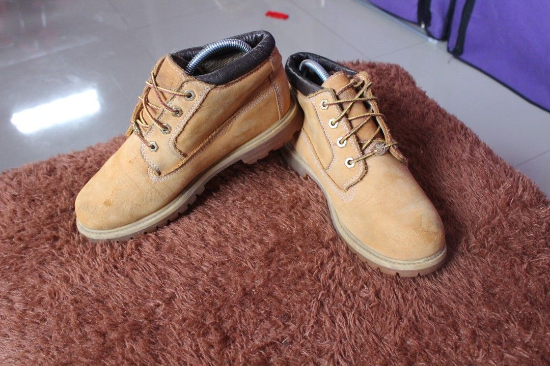 Sepatu boot middle 4 inchi keren gagah " Timberland "upper nubuck tapak ...