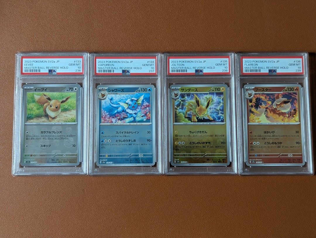 Sequential PSA 10 - Pokémon 151 Japanese Eevee/ Vaporeon/ Jolteon ...