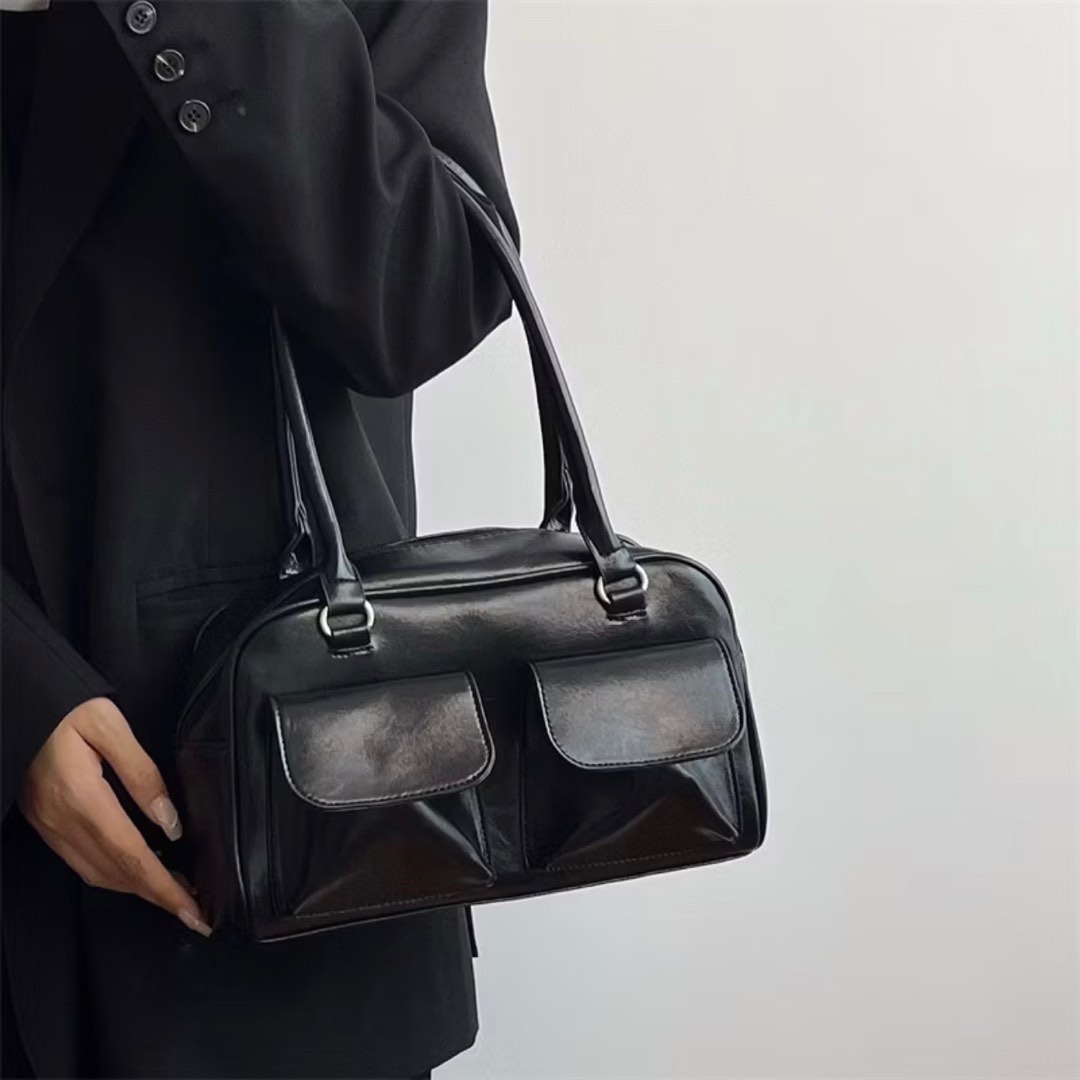 Stand Oil Inspired Bag in Black, Fesyen Wanita, Tas & Dompet di Carousell