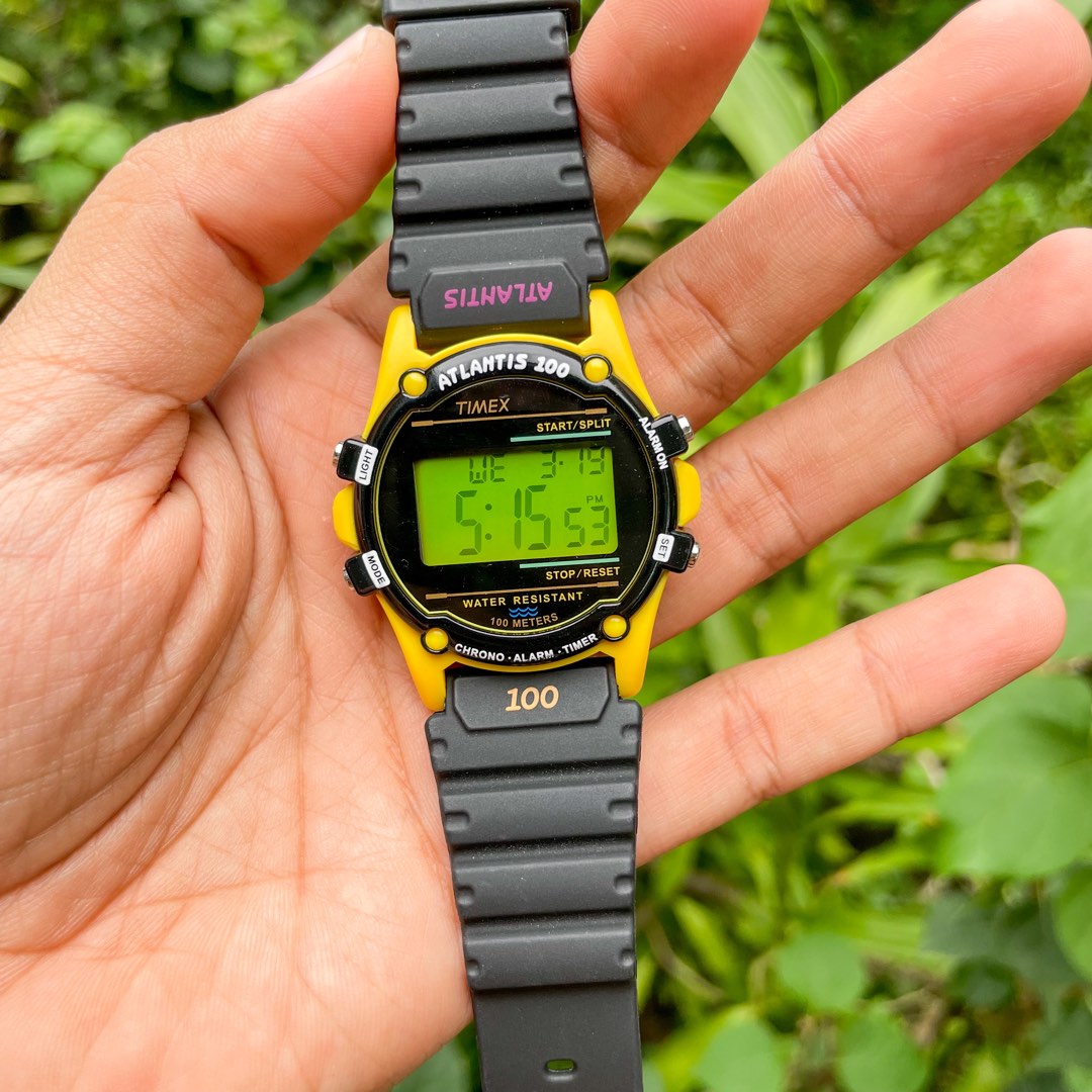 Timex Atlantis 100 yellow, Men's Fashion, Watches & Accessories ...