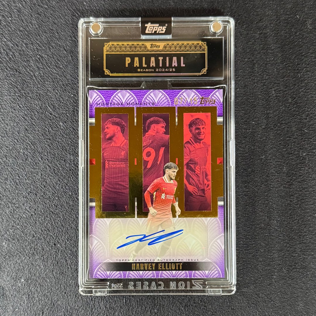 Topps Palatial Liverpool Harvey Elliot AUTO /15, Hobbies & Toys ...