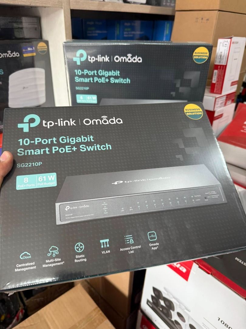 TP-link JetStream 10-Port Gigabit Smart Switch with 8-Port PoE+ [TL-SG2210P], Computers & Tech ...