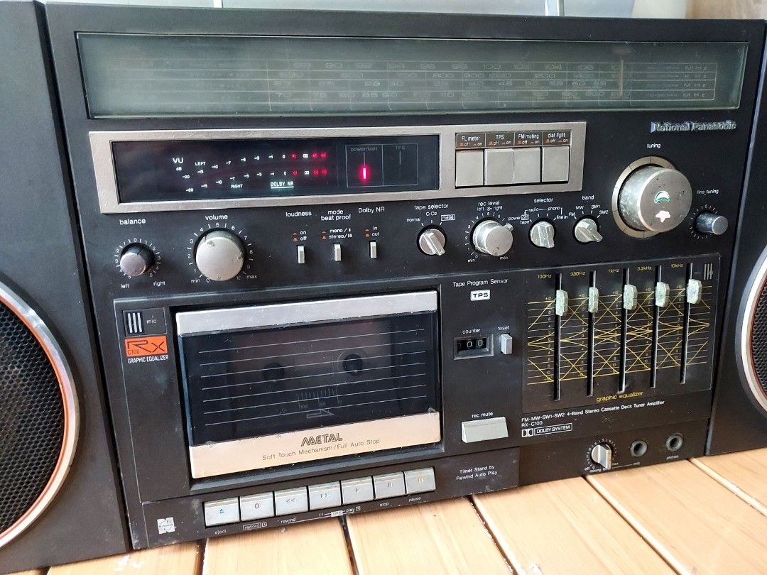 VINTAGE 1982 PANASONIC PLATINUM PLUS RX- C100 PORTABLE STEREO SYSTEM ...