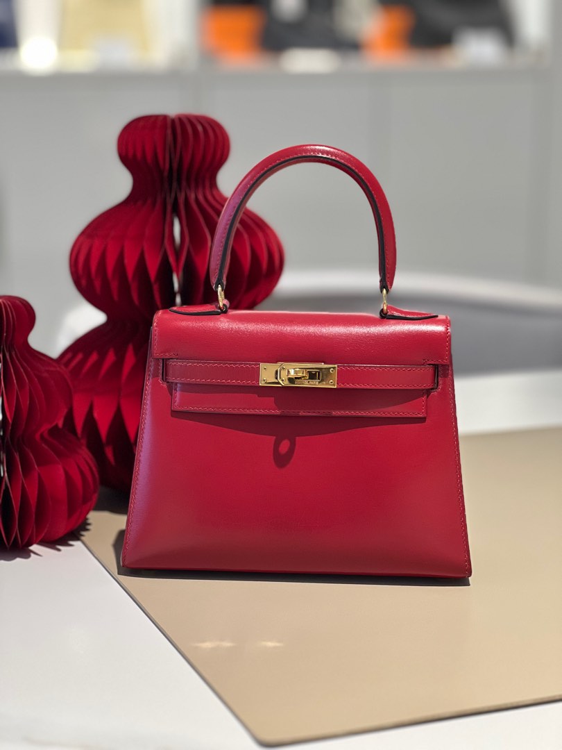 Vintage Mini Kelly 20 53 Rouge Vif Box GHW, Luxury, Bags & Wallets on ...