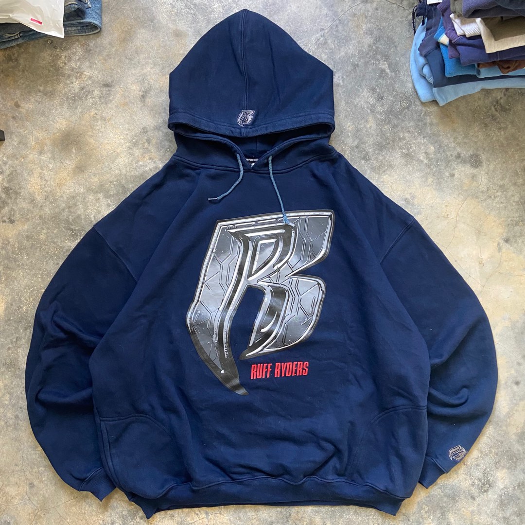 Vintage ruff ryder dmx hip hop hoodie, Men's Fashion, Tops & Sets ...