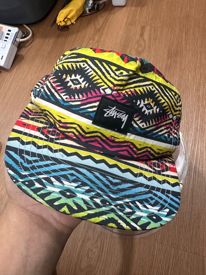 Vintage Stussy Snapback Rasta Full print design, Men's Fashion, Watches ...