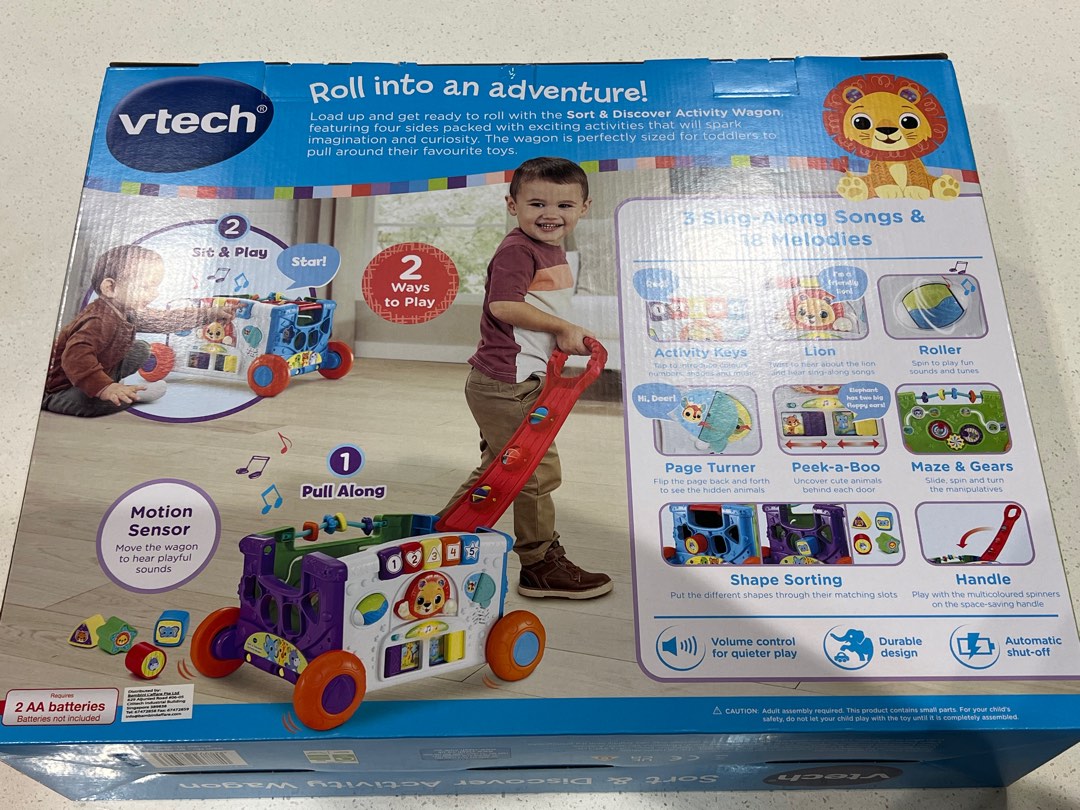 Vtech Sort and Discover Activity Wagon, Babies & Kids, Infant Playtime ...