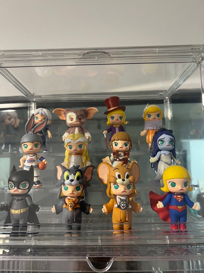 WTS Molly x WB 100th anniversary full set Pop mart with display case ...