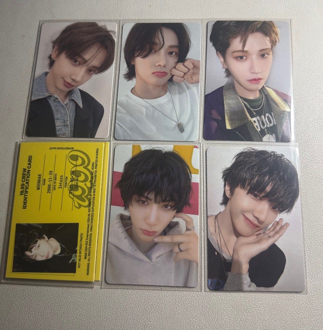 wtt boynextdoor bnd album photocards taesan jaehyun sungho woonhak riwoo, Hobbies & Toys ...